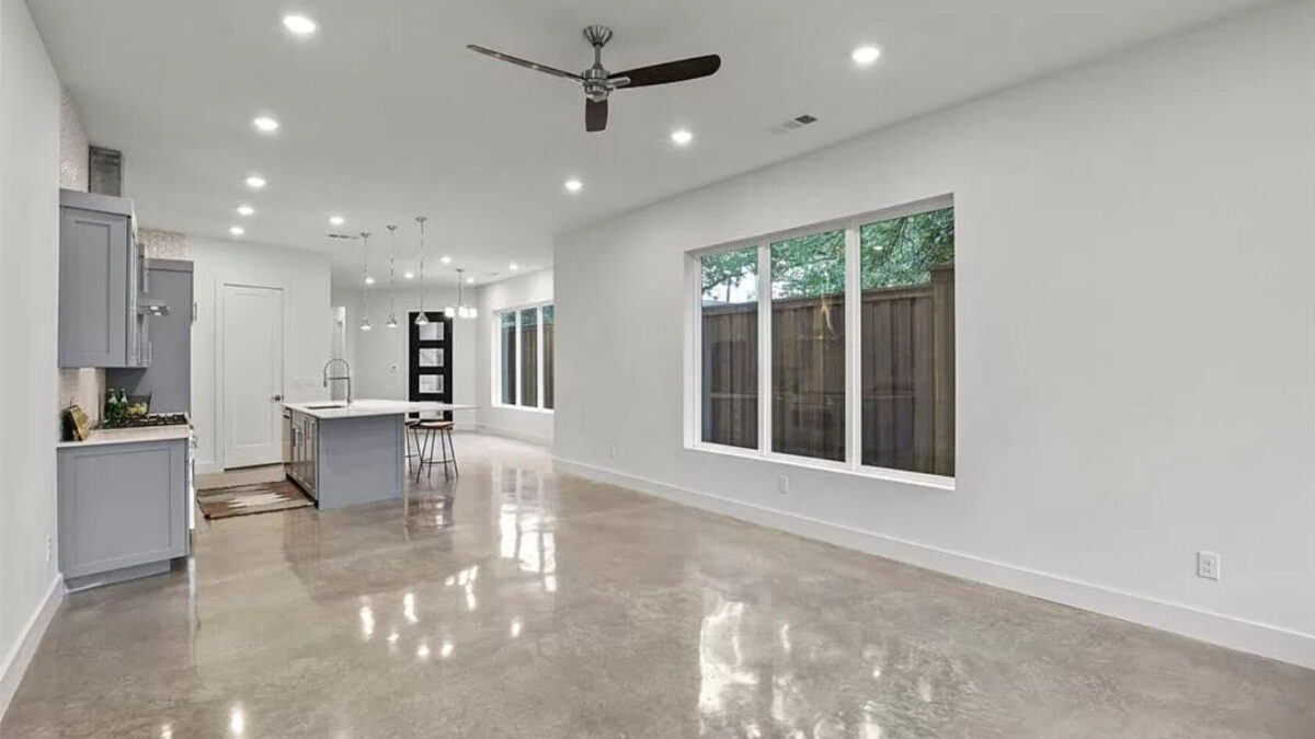 Gray Stained Concrete Floors